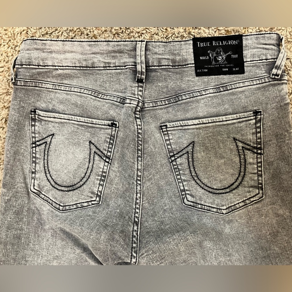 True Religion Grey Skinny Jennie Curvy Jeans - Gem